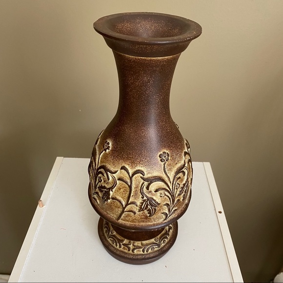 Accents | New Detailed Rust Colored Vase | Poshmark